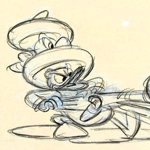 Vintage the Three Caballeros Animation Rough Drawing by Hal Ambro - Etsy