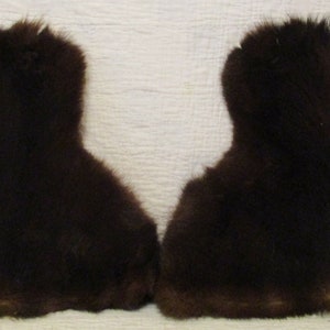 Antique Grizzly Bear Fur Corduroy Lined Gauntlet Gloves C. - Etsy