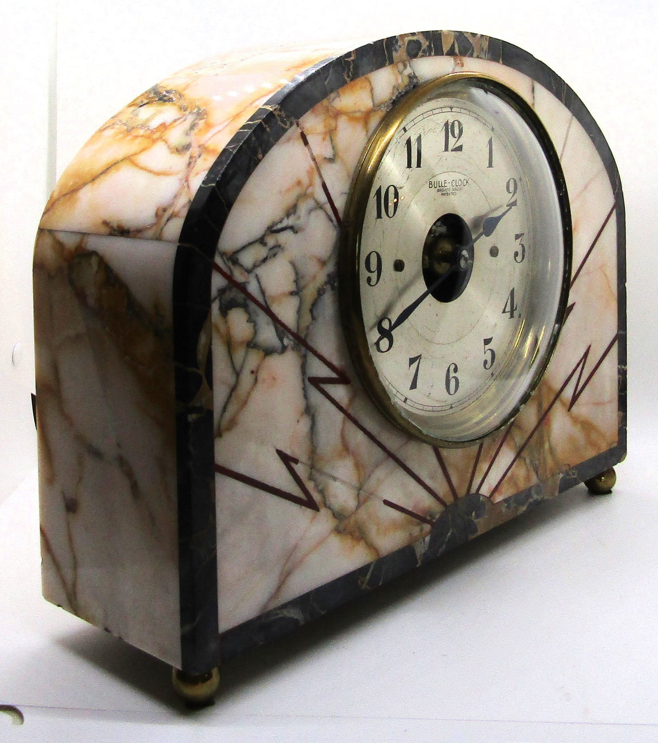 1920's Art Deco Marble Mantle Clock by Bulle-clock Brevete - Etsy