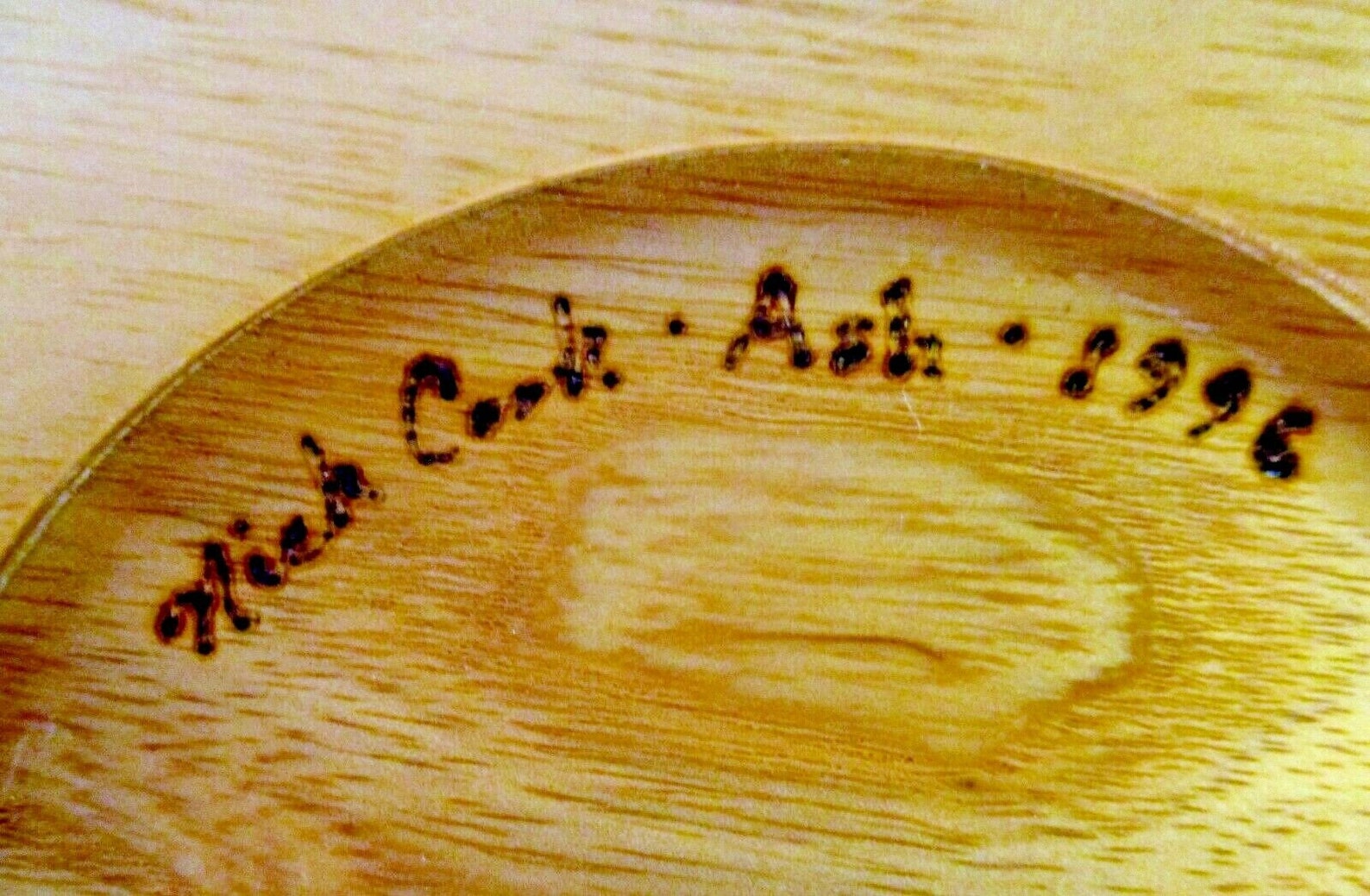 Rare Nick Cook Ash Wood Turned Bowl Signed and Dated 1996 - Etsy