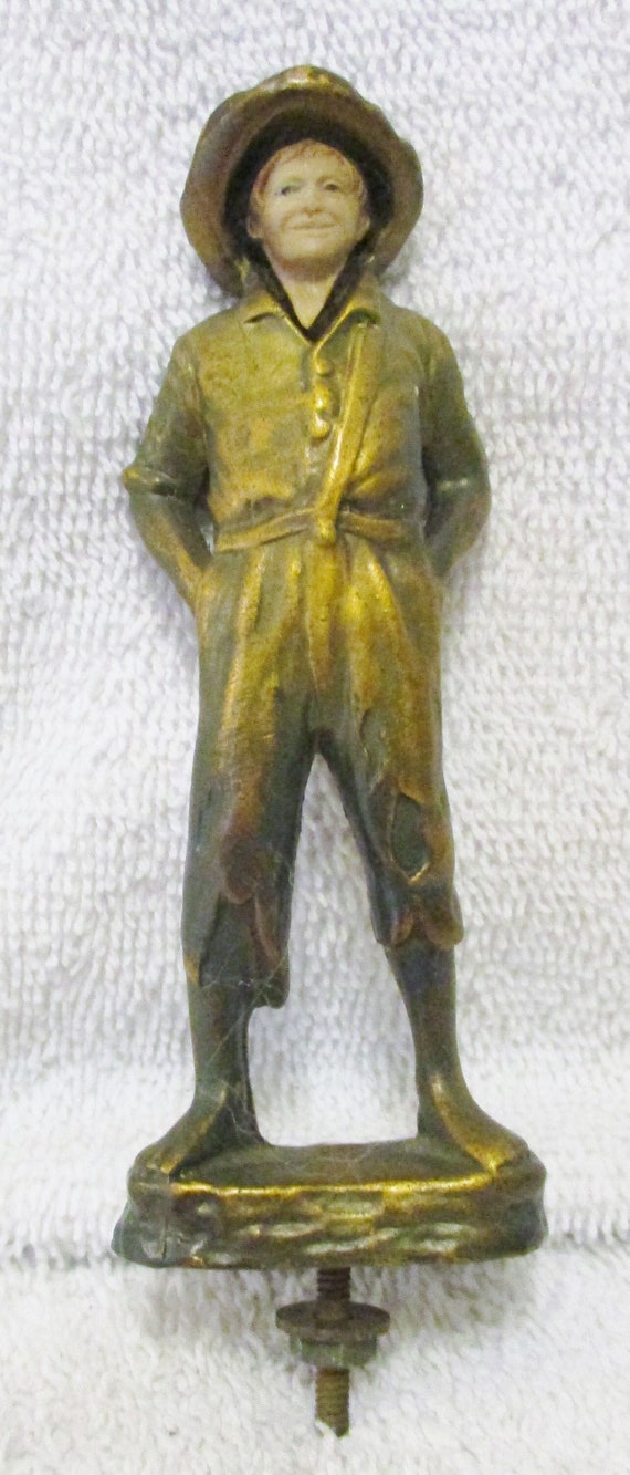 Antique Signed J Ruhl Tom Sawyer Gilt Paperweight Statue With - Etsy