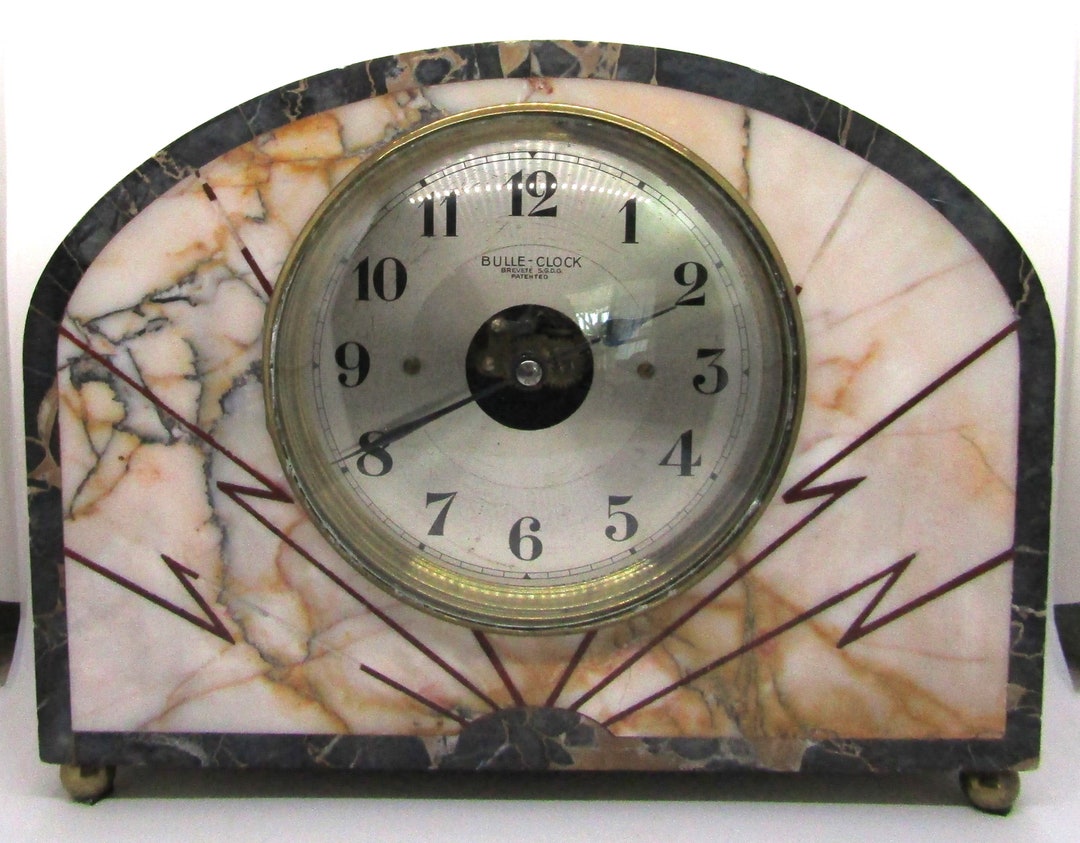 1920's Art Deco Marble Mantle Clock by Bulle-clock Brevete - Etsy
