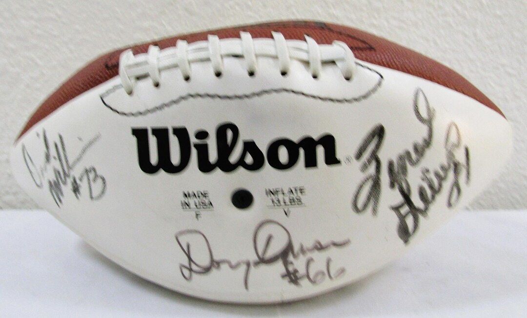 1990's Houston Oilers 8 Team Members Autographed Wilson NFL Football ...