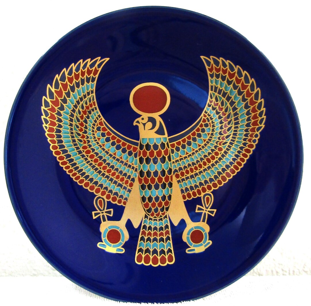 The Great Falcon Pectoral of Tutankhamun Limoges France Porcelain Plate ...