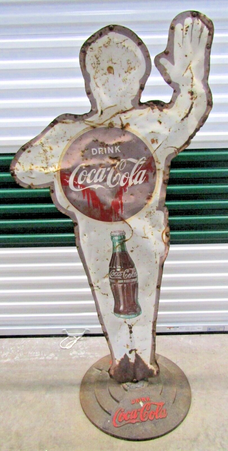 Antique 1950s Coca-cola Police Crossing Guard Advertising Sign - Etsy