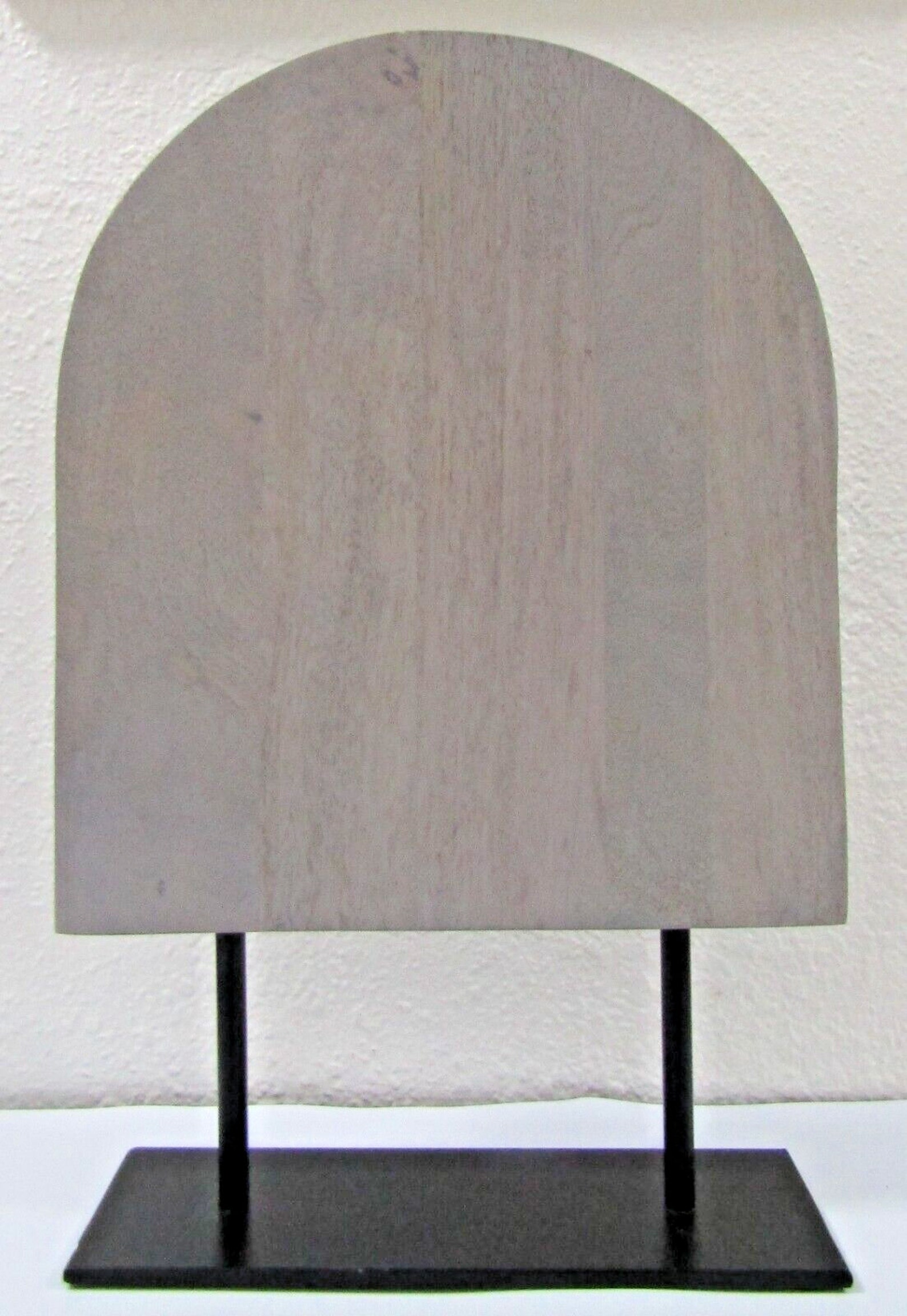 Contemporary Gray Wooden Geometric Tabletop Sculpture 18.5" Tall - Etsy