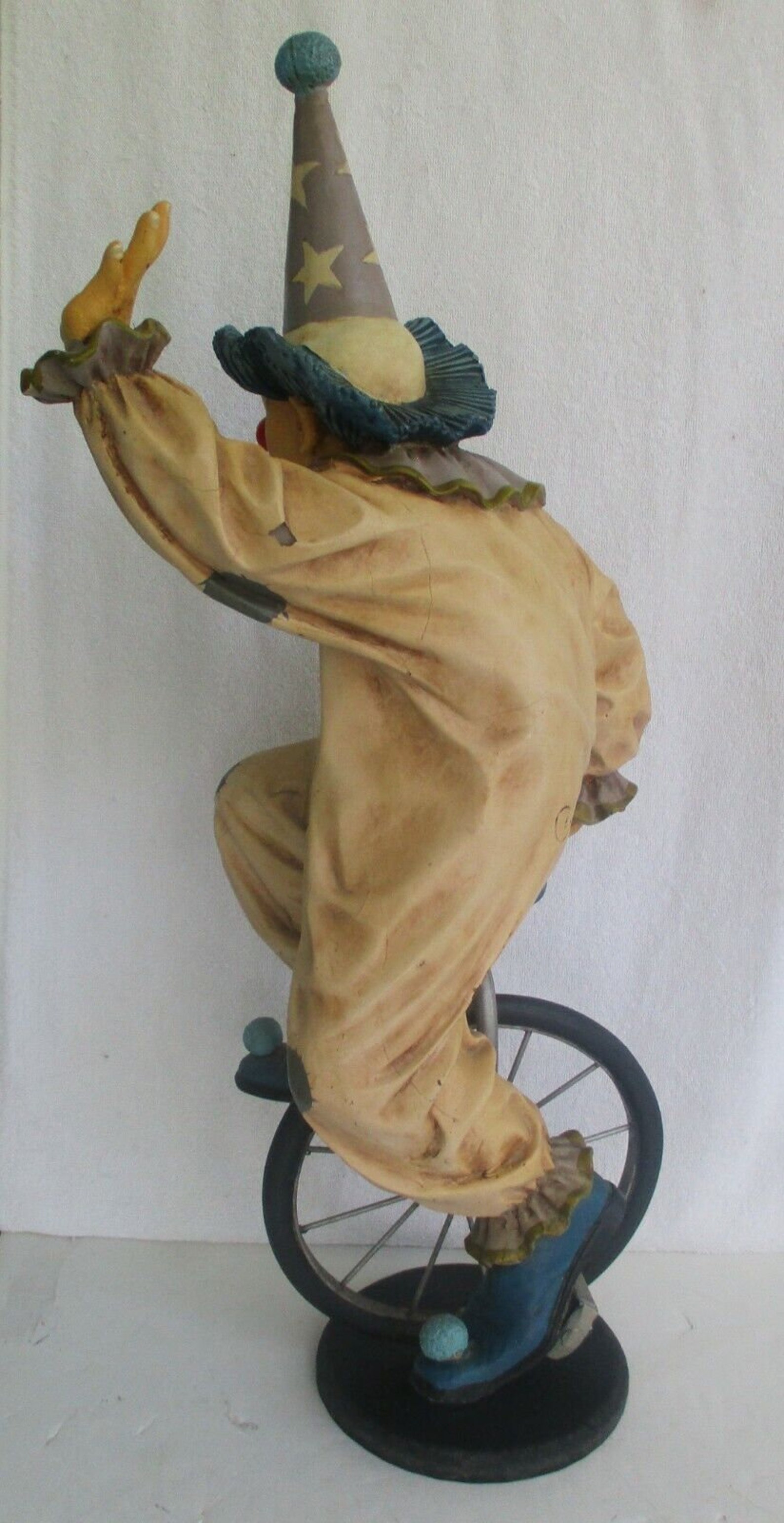 Vintage Jun Asilo Signed 1956 Clown Riding a Unicycle - Etsy