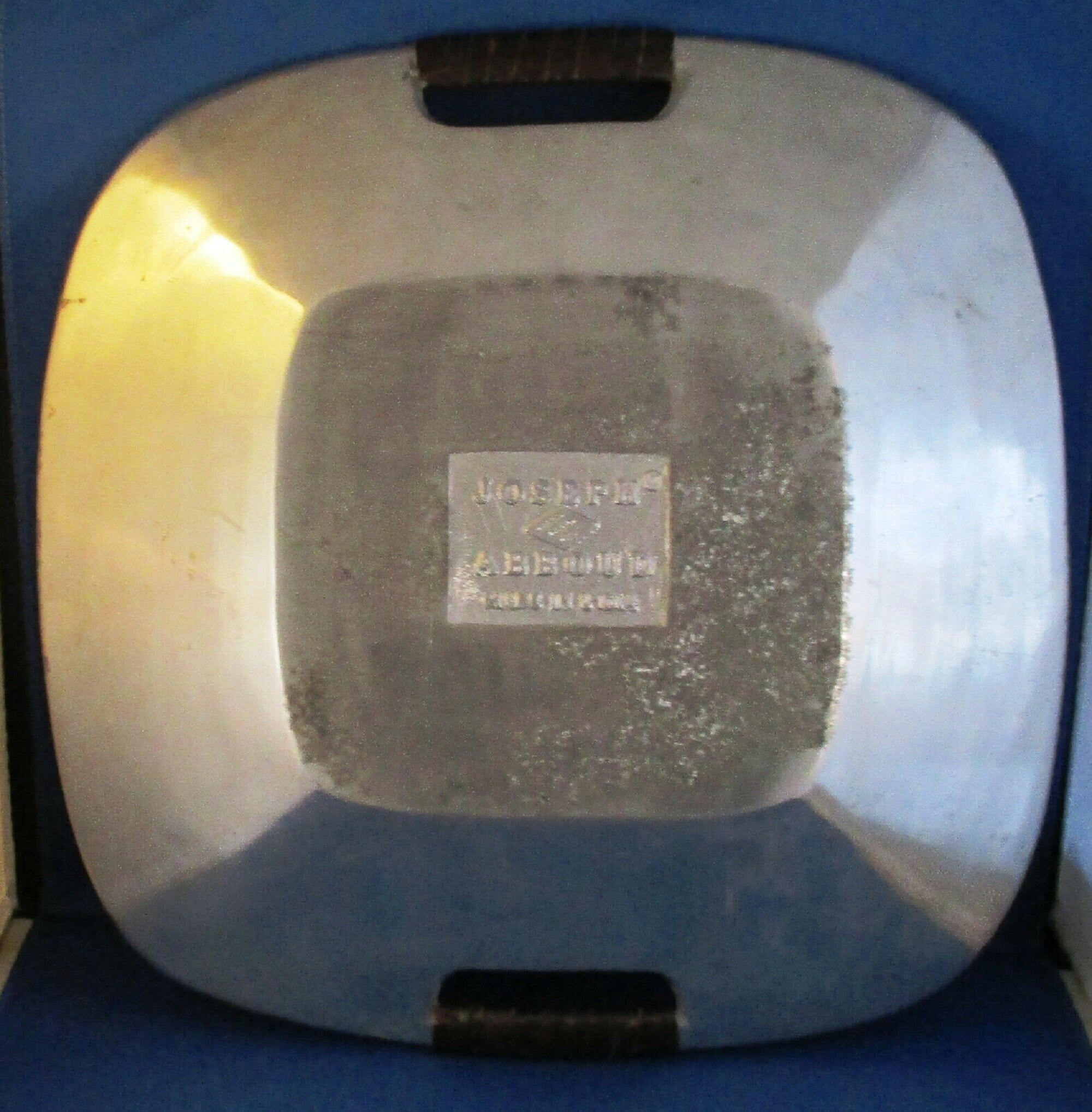 Joseph Abboud Cast Aluminum and Pewter Serving Platter Tray with Woven ...