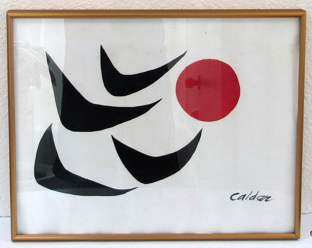 Original Alexander Calder Signed Lithograph Framed Behind - Etsy