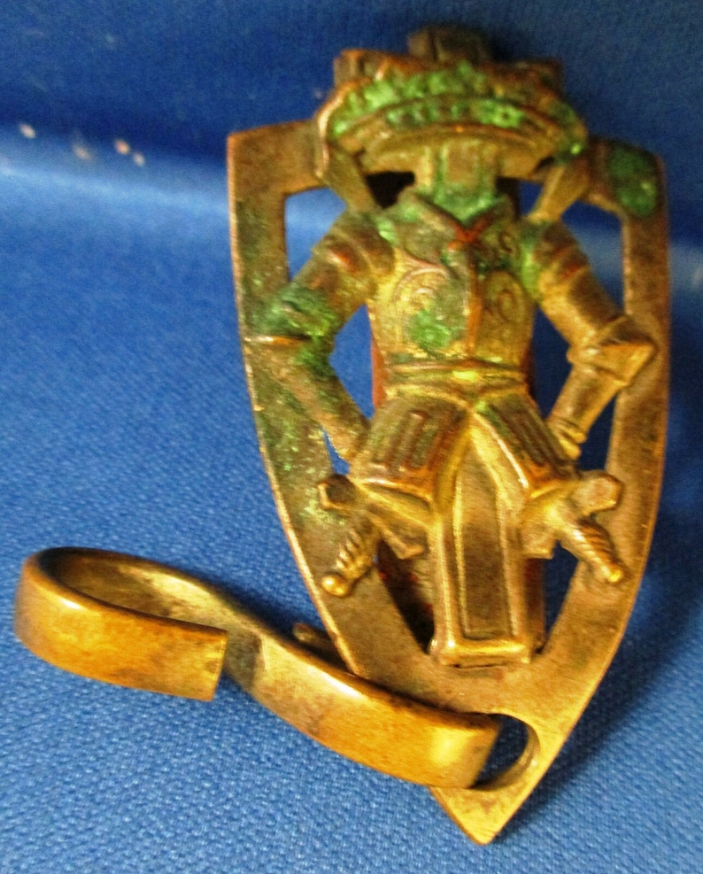 Antique Brass Crusader Belt Loop Key Holder - Etsy