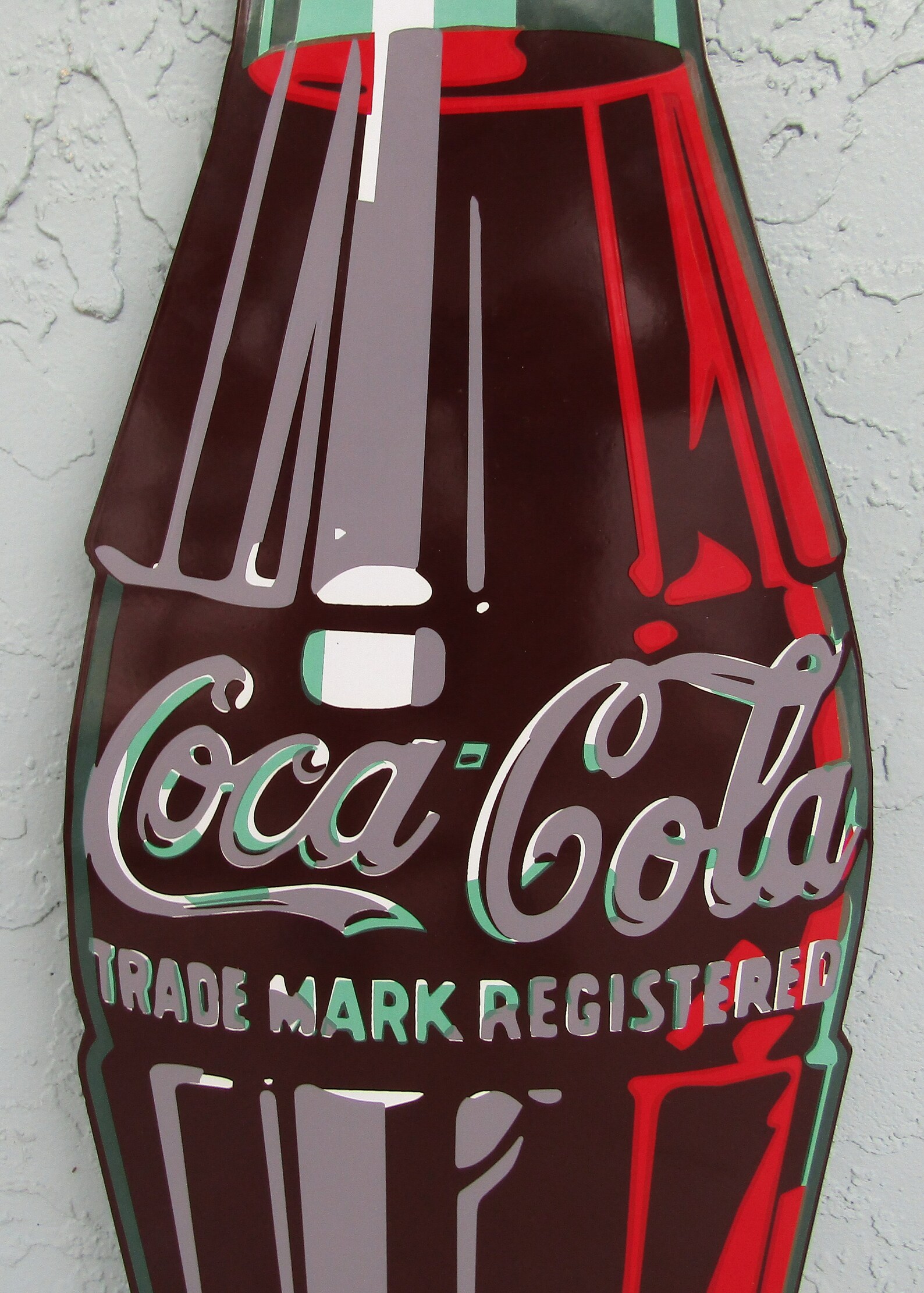 Rare Mint Signed Ande Rooney Metal Coke Bottle 44" Tall Numbered 413/ ...