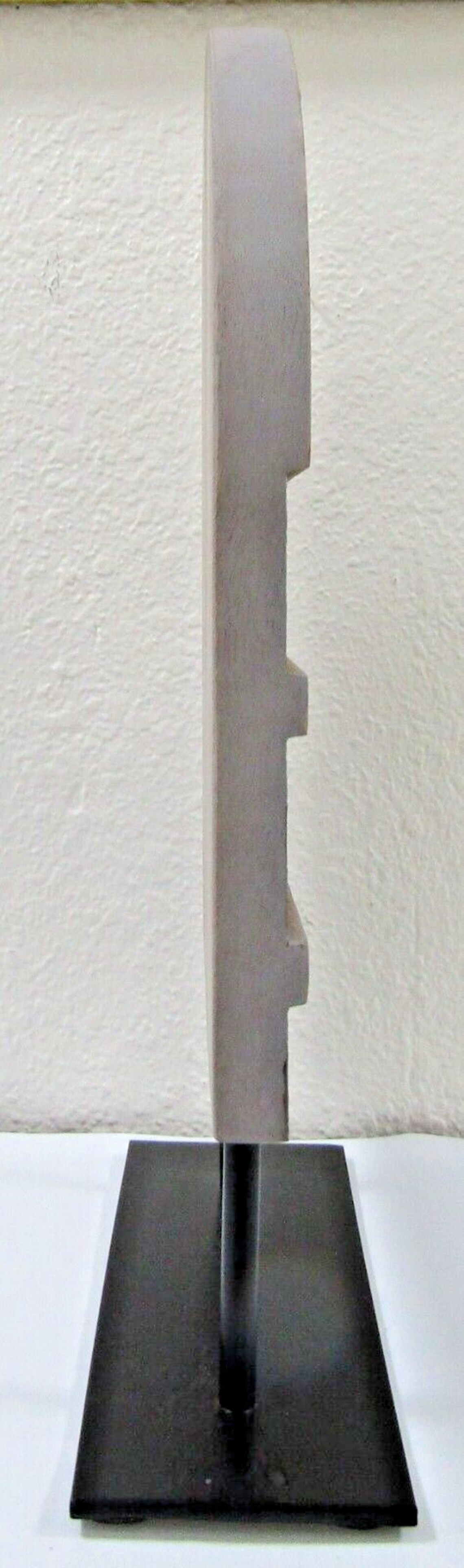 Contemporary Gray Wooden Geometric Tabletop Sculpture 18.5" Tall - Etsy
