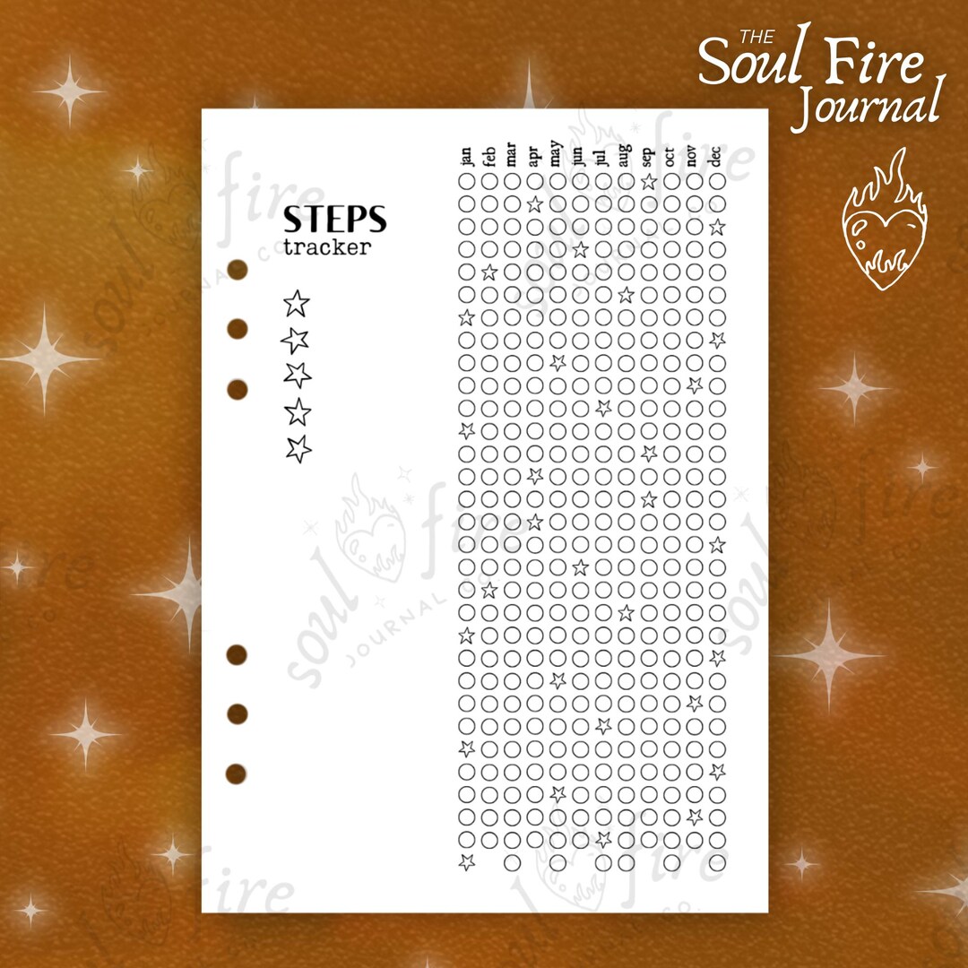 Steps Tracker | Custom Journal Page | Selfcare Journal Page ...