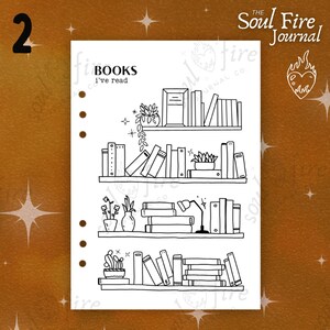 Bookshelf Tracker | Custom Book Log Journal Page | Reading Journal ...