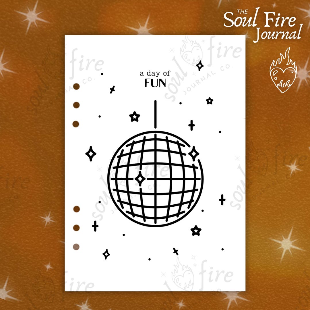 A Day of Fun Log | Custom Journal Page | Selfcare Journal Page ...