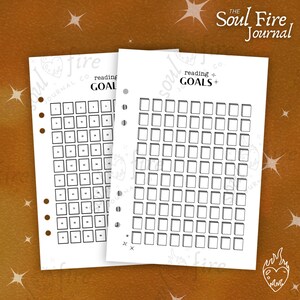 Reading Goals Color in Tracker | Custom Book Log Journal Page | Reading ...