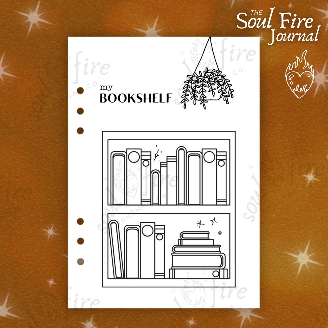 My Bookshelf Tracker | Custom Book Journal Page | Reading Journal Page ...