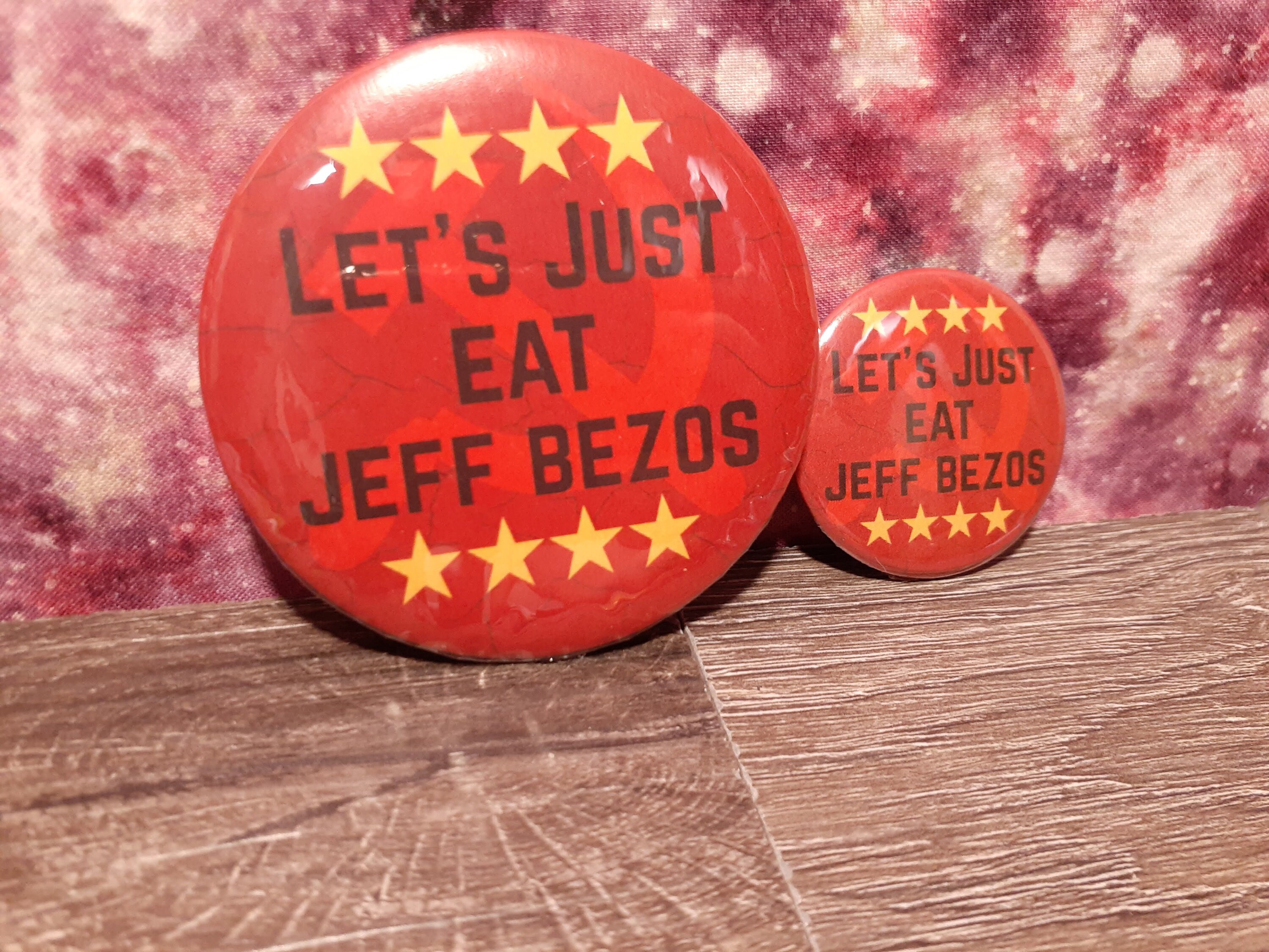 Eat the Rich Eat Jeff Bezos Pinback Buttons Different Sizes | Etsy