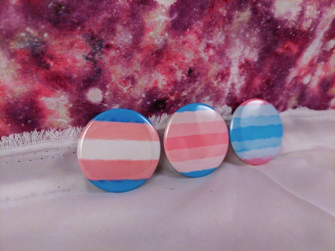 Trans, Transfemme, Transmasc Flag 1.75 Button, Holo Options - Etsy