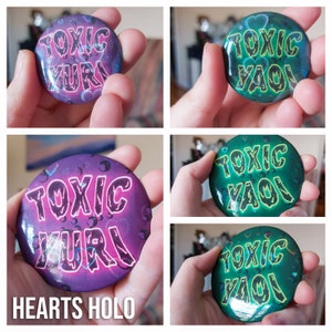 Toxic Yaoi/yuri Buttons- Different Sizes, Holographic Options - Etsy