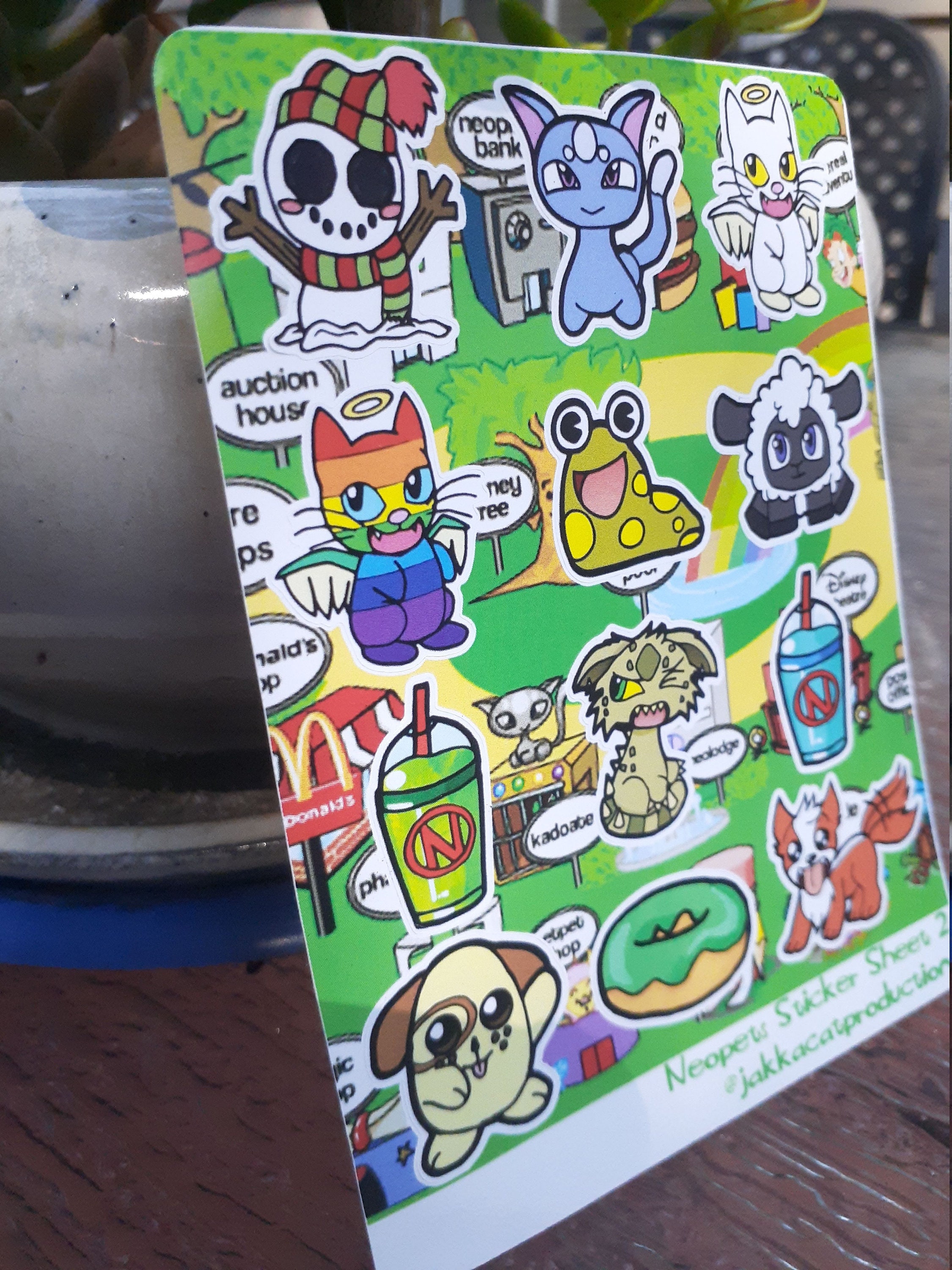 Neopets Neopia Central Items Vinyl Sticker Sheet - Etsy