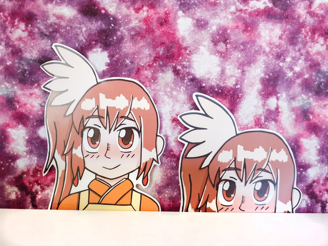Madoka Magica Magia Record Tsuruno Yui Waterproof Vinyl Peeker Sticker ...
