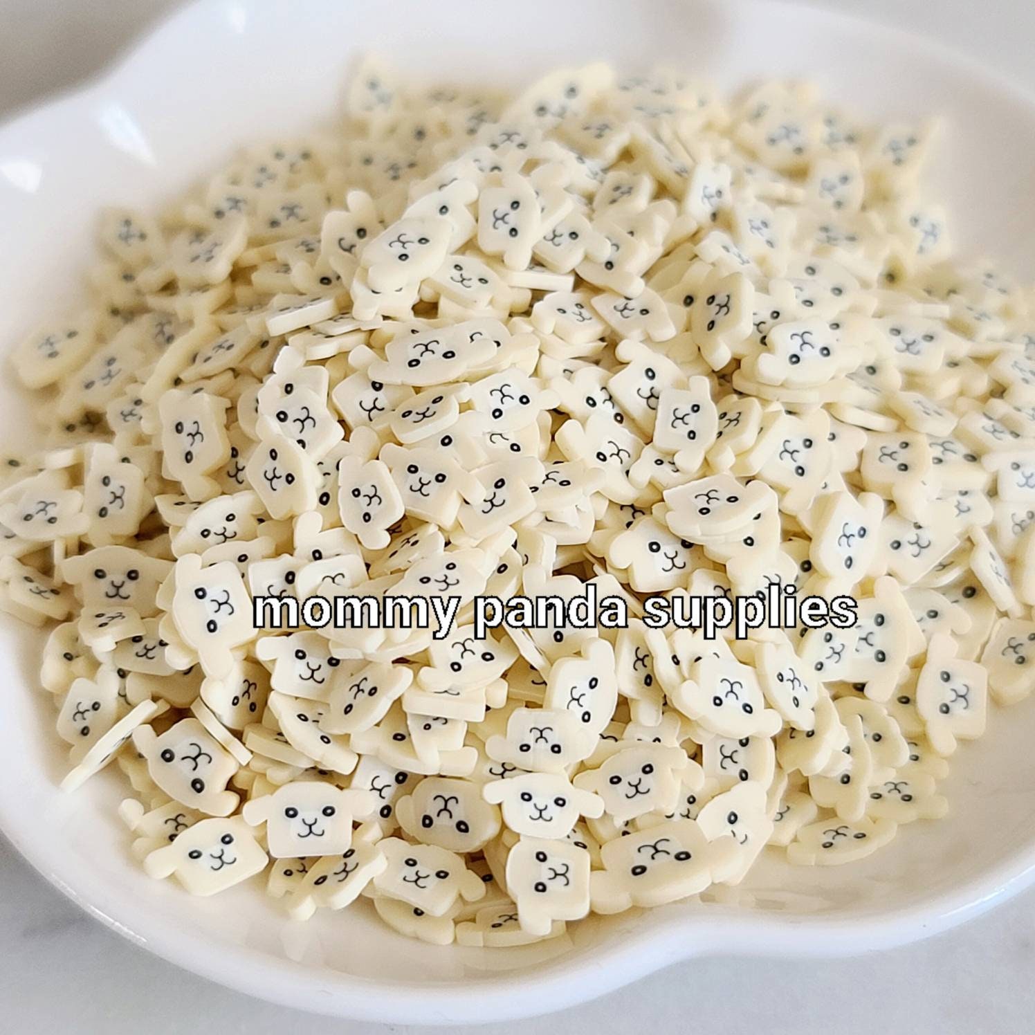 Llama Sheep Lamb Cow Farm Animal 3D Polymer Clay Fimo Slices | Etsy