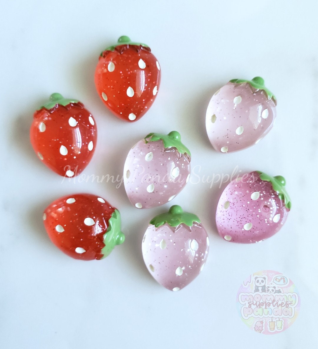 Jewelry & Beauty Red Glitter Resin Star Cabochon 5 Piece Flat Back ...