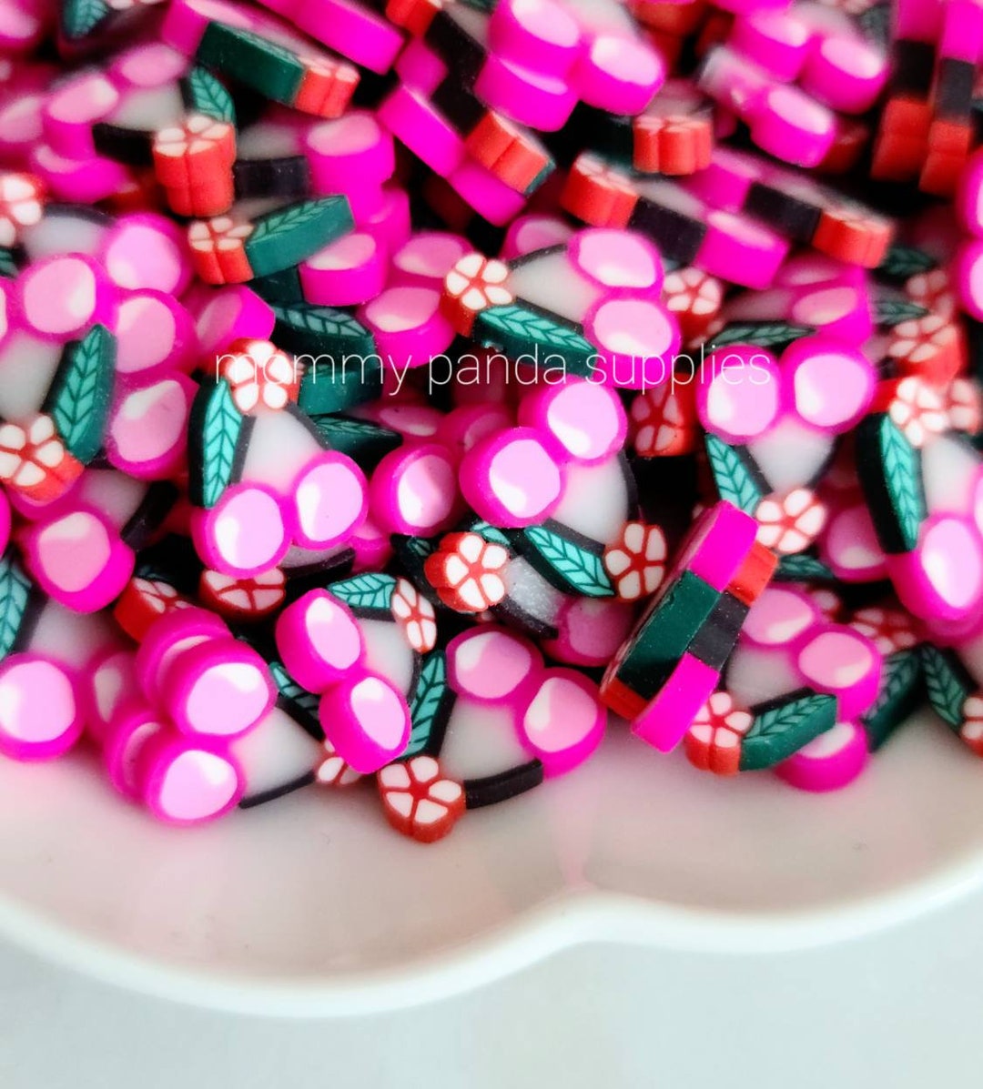 Pink Cherry Fruit Fake Imitation Food Kawaii Polymer Clay Fimo - Etsy UK