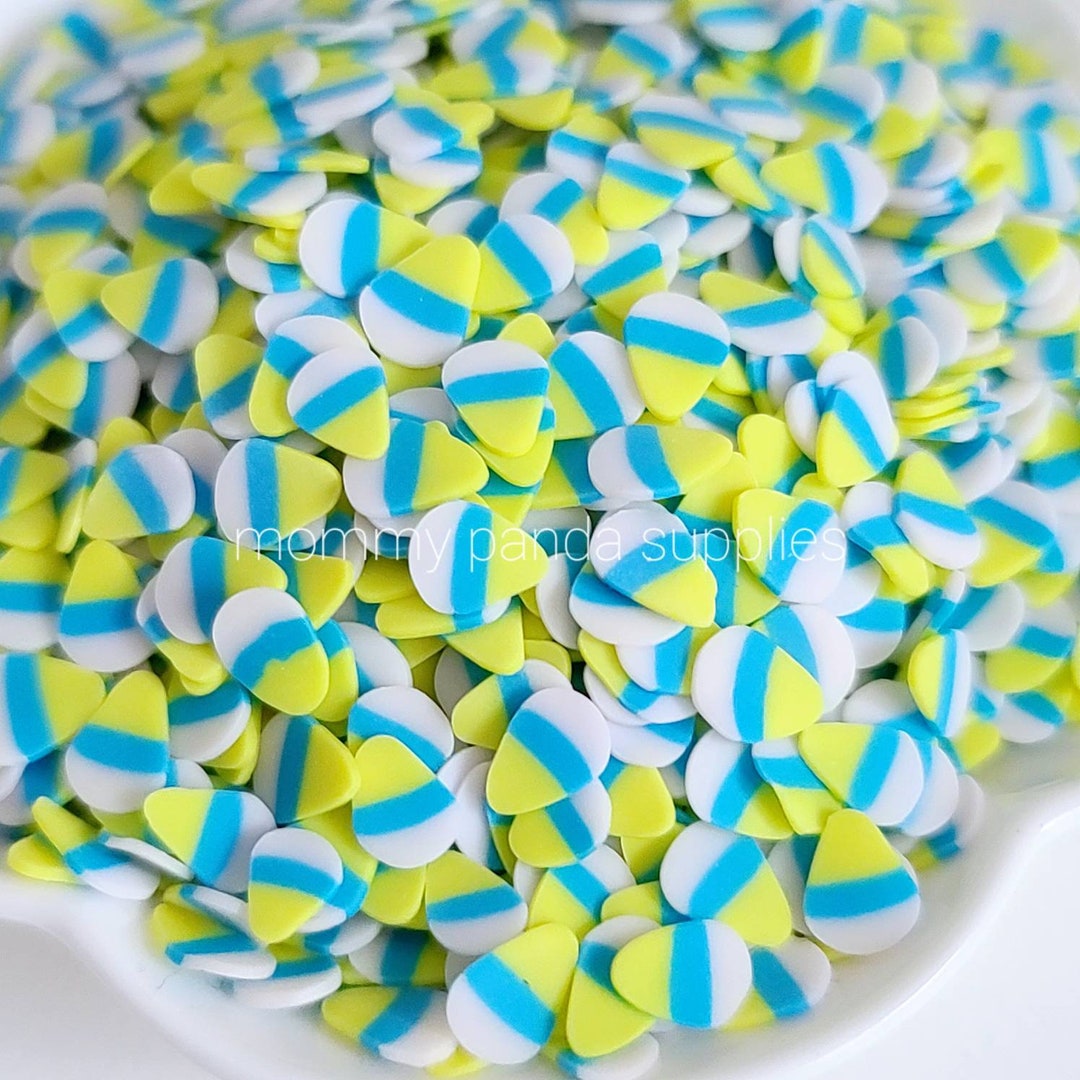 Blue White Ice Cream Snow Cone Small 5mm Fake Food Dessert Polymer Clay ...