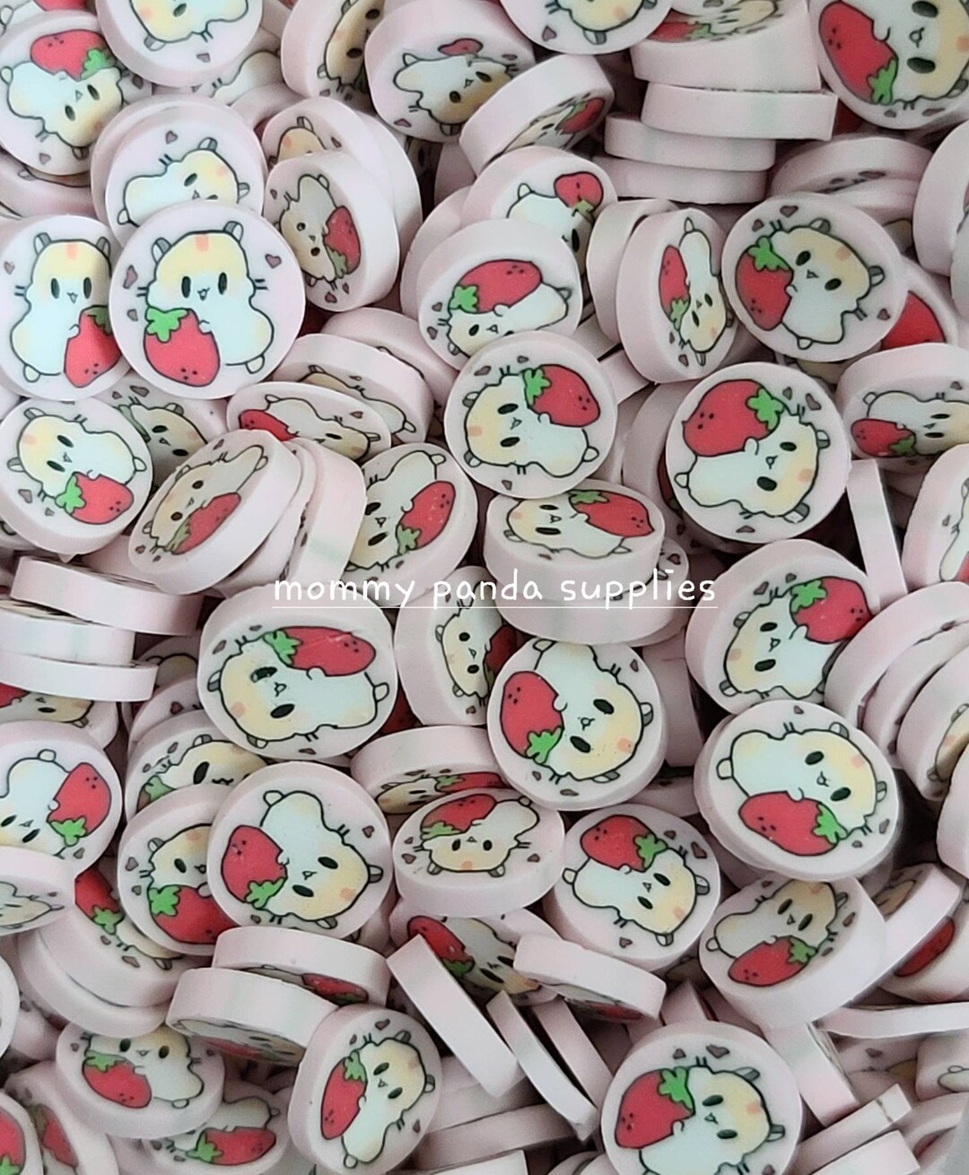 Kawaii Hamster Strawberry Cute Animal Fruit Polymer Clay - Etsy