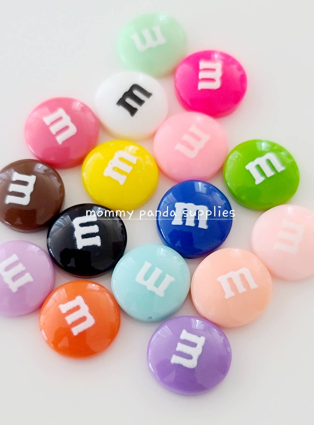 Round Chocolate Candy Sweets Mix Colour Flatback Resin Cabochons ...