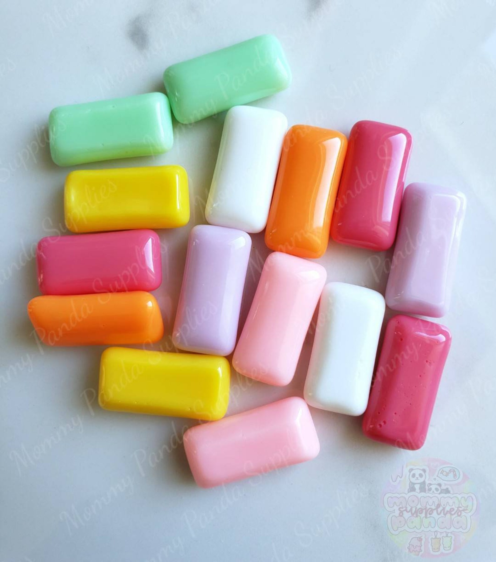 Mixed Colour Rectangle Shaped Gum Resin Cabochon Slime Charms - Etsy