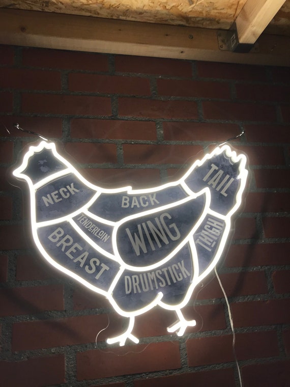 Chicken Neon Sign the Butcher Sign Neon Light Meat Neon | Etsy
