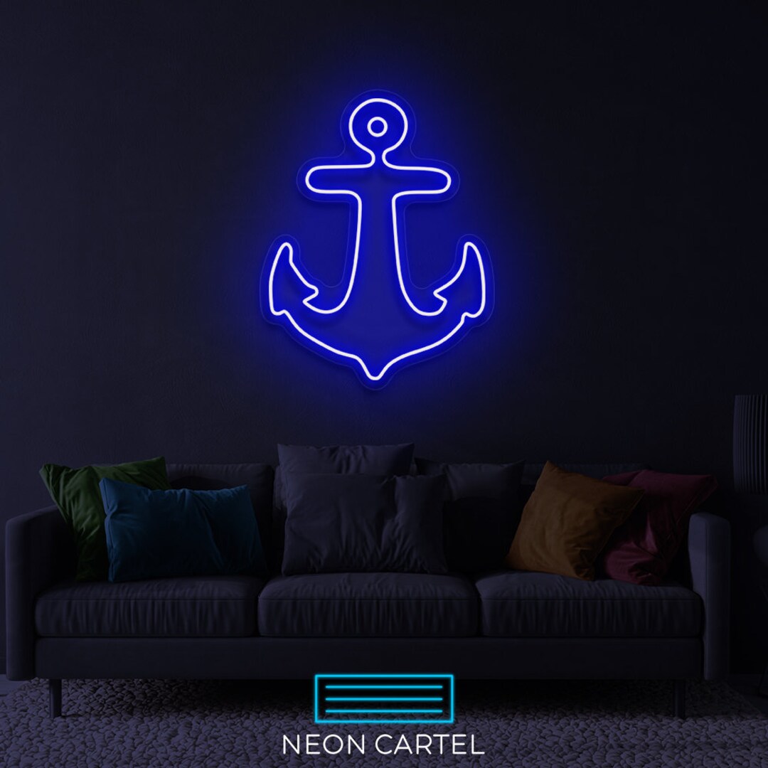 Anchor Sign Neon Light Anchor Neon LED Light Boat Anchor - Etsy UK