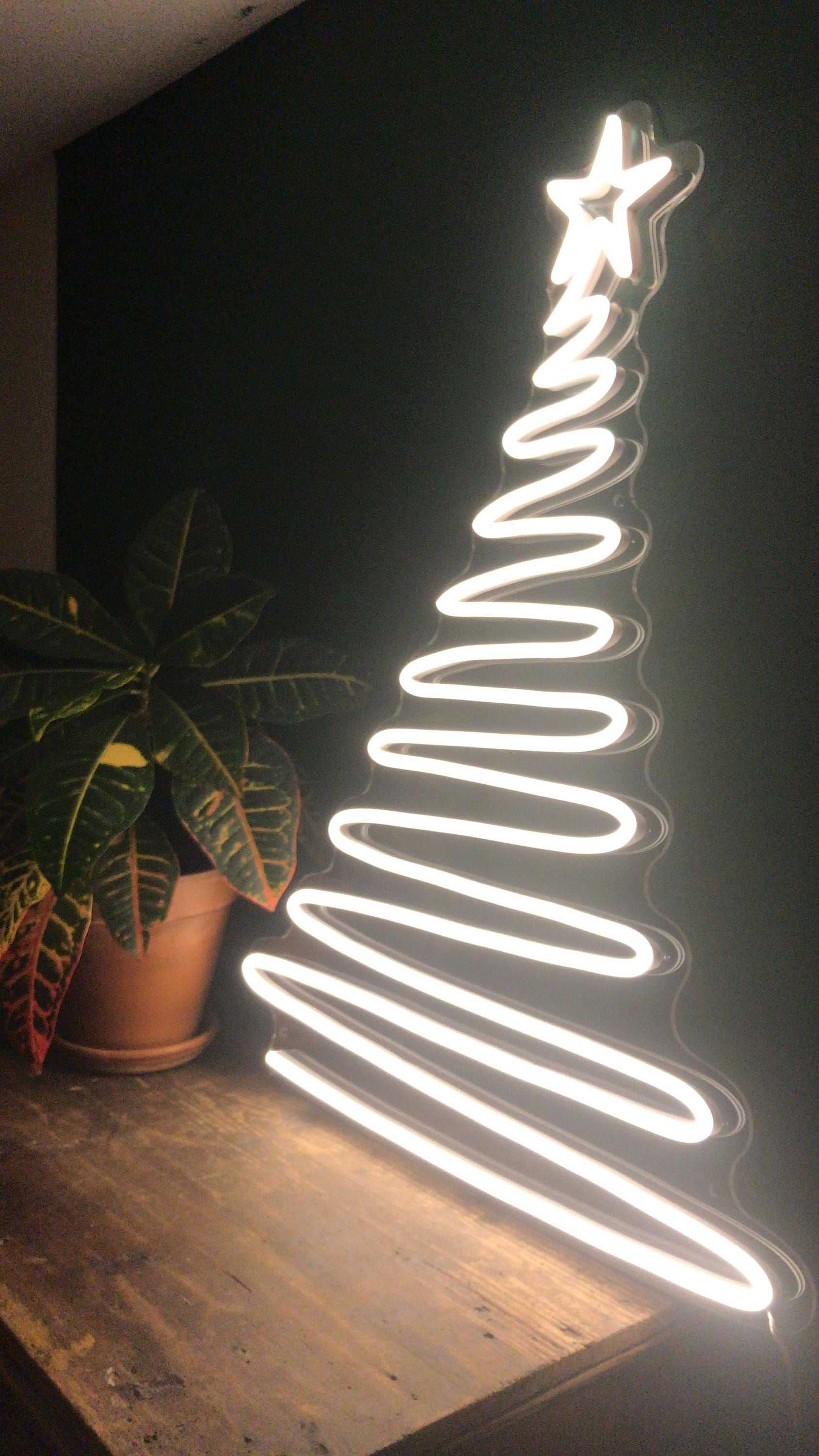 Christmas Tree Decoration Neon Lights - Etsy