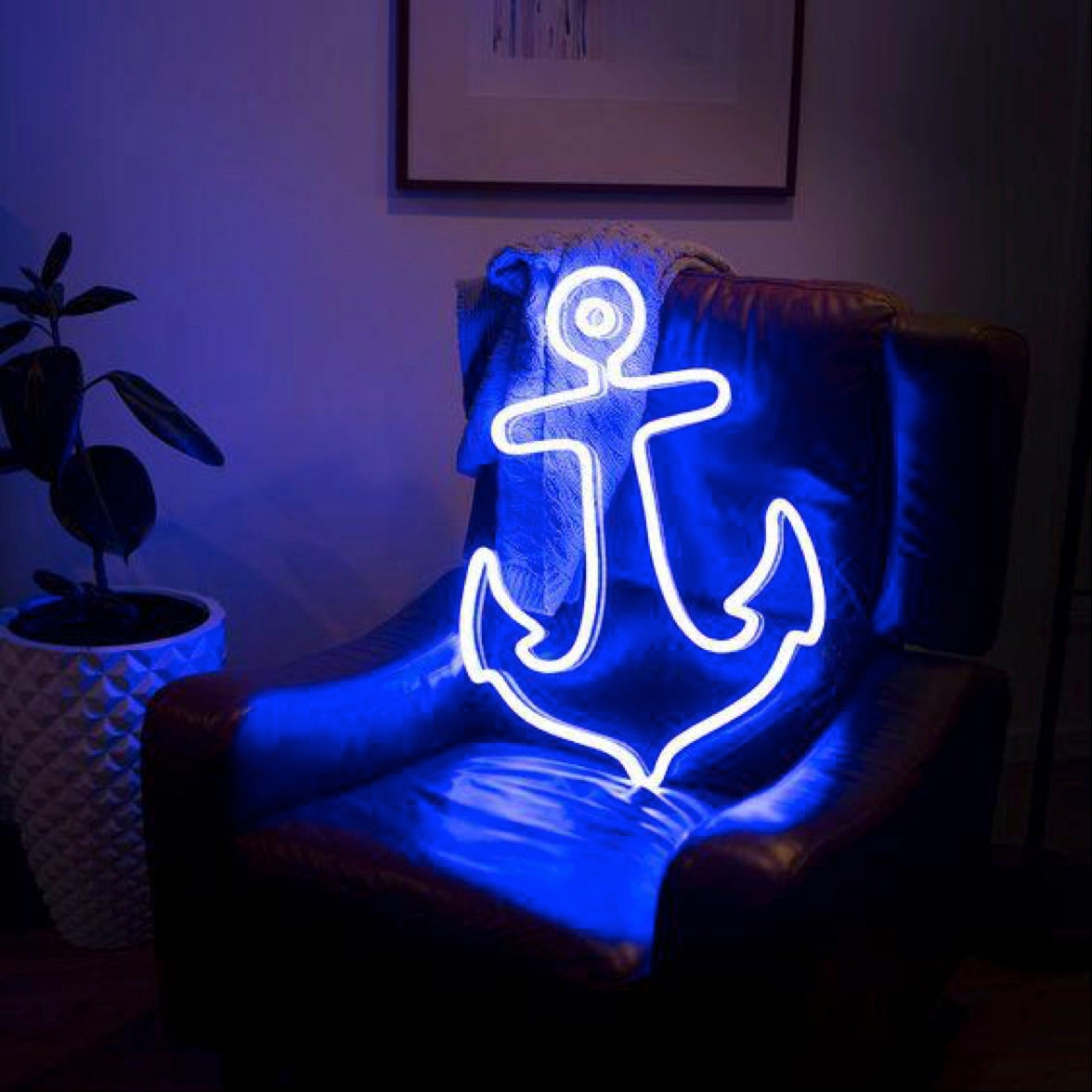 Anchor Sign Neon Light Anchor Neon LED Light Boat Anchor | Etsy