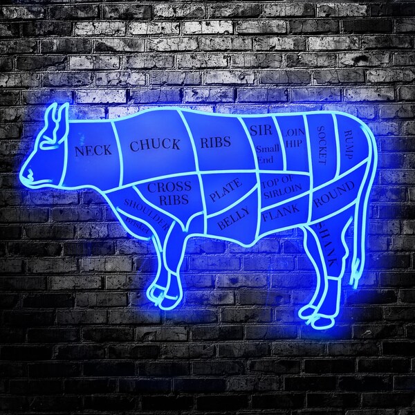 Meat Neon Light Sign - Etsy