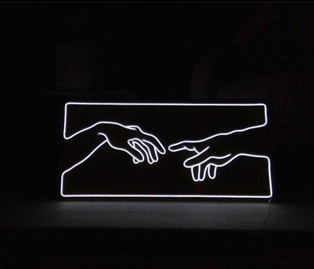 Hands of God Neon Sign Hands of God LED Neon Sign Hand of - Etsy
