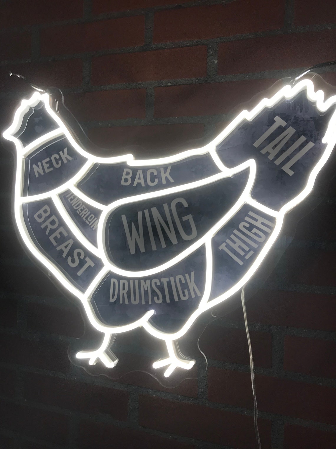 Chicken Neon Sign the Butcher Sign Neon Light Meat Neon - Etsy