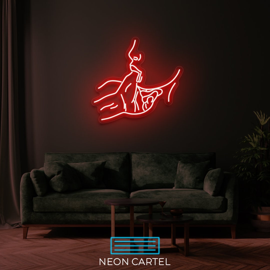 Lady Thumb Neon Led Sign Lady Thumb Sign Neon Light Lady - Etsy