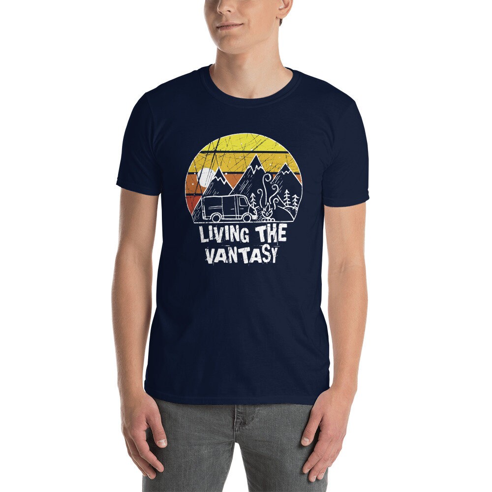 Vintage Camper Van Life T-shirt Living the Vantasy Perfect - Etsy