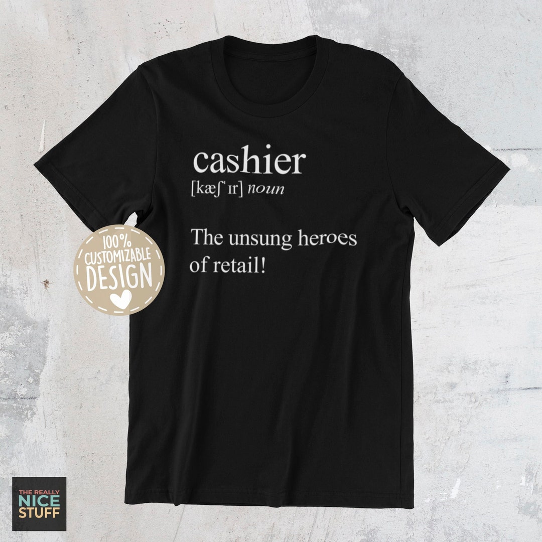 Cashier Definition T-shirt Cash Register Operator Gift - Etsy