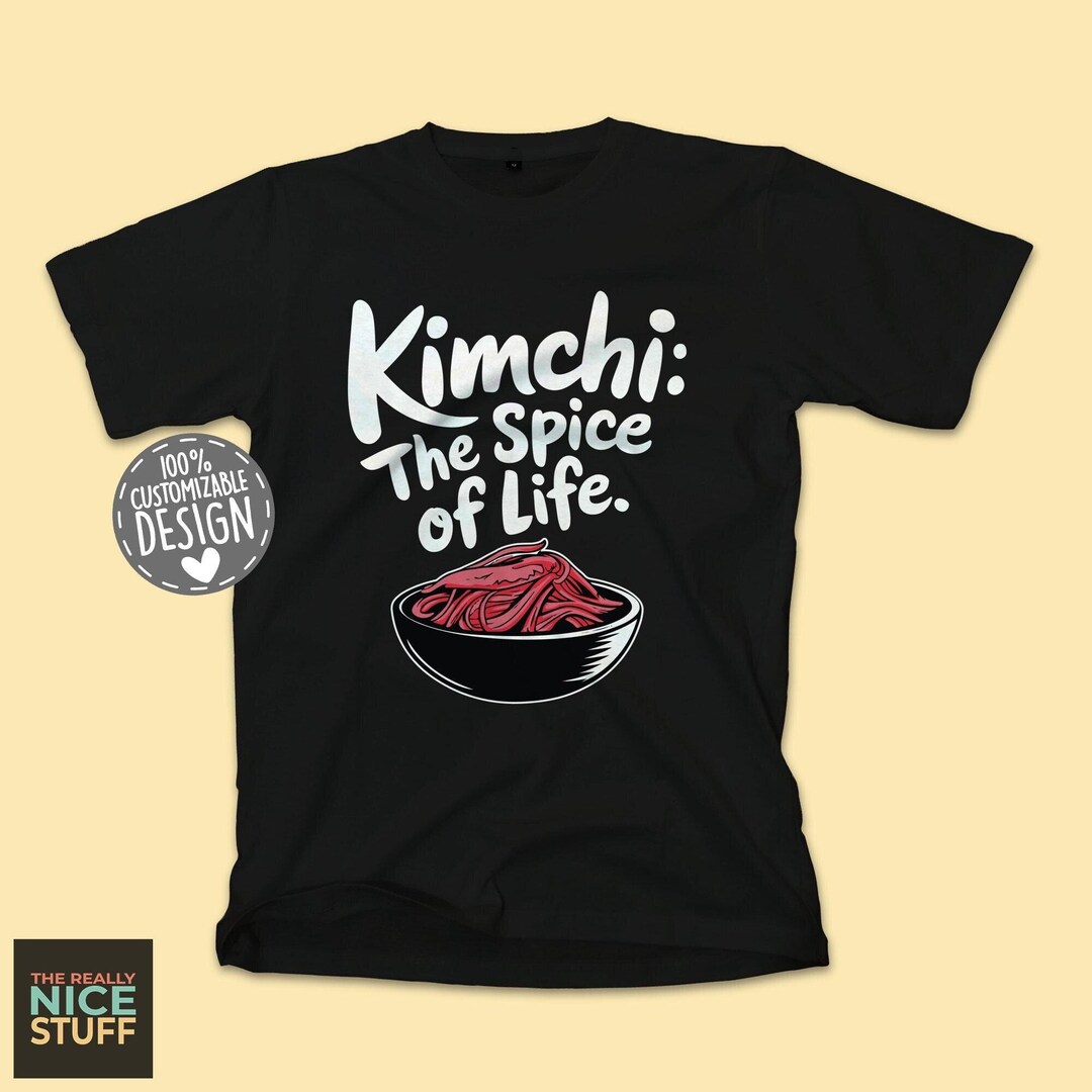 Funny Kimchi Lover T-shirt, Korean Food Shirt, Spicy Food Tee, Unique ...