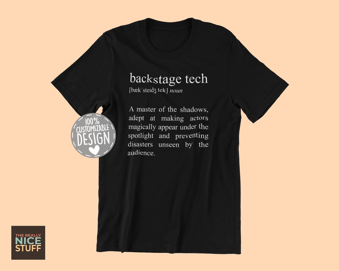 Backstage Tech Definition T-shirt | Backstage Technician Crew Gift ...