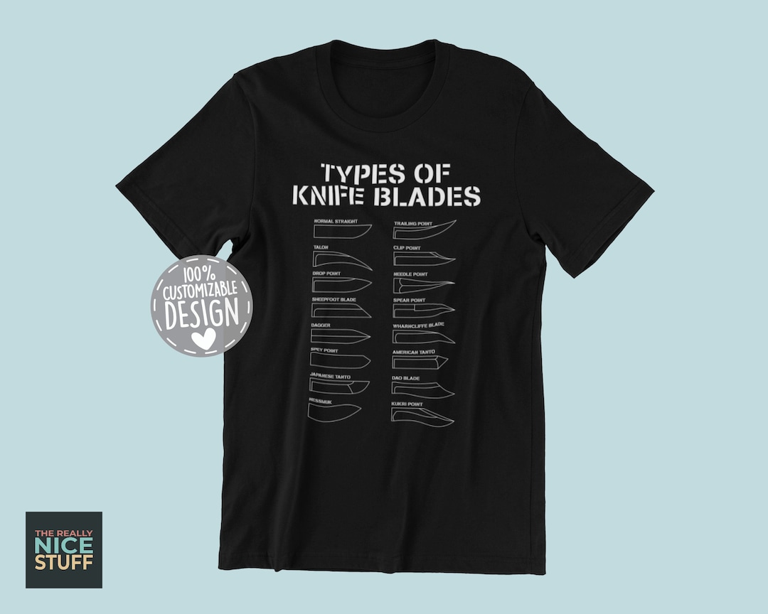 Knife Collector T-shirt Knifesmith Shirt, Knife Collecting Gift, Types ...