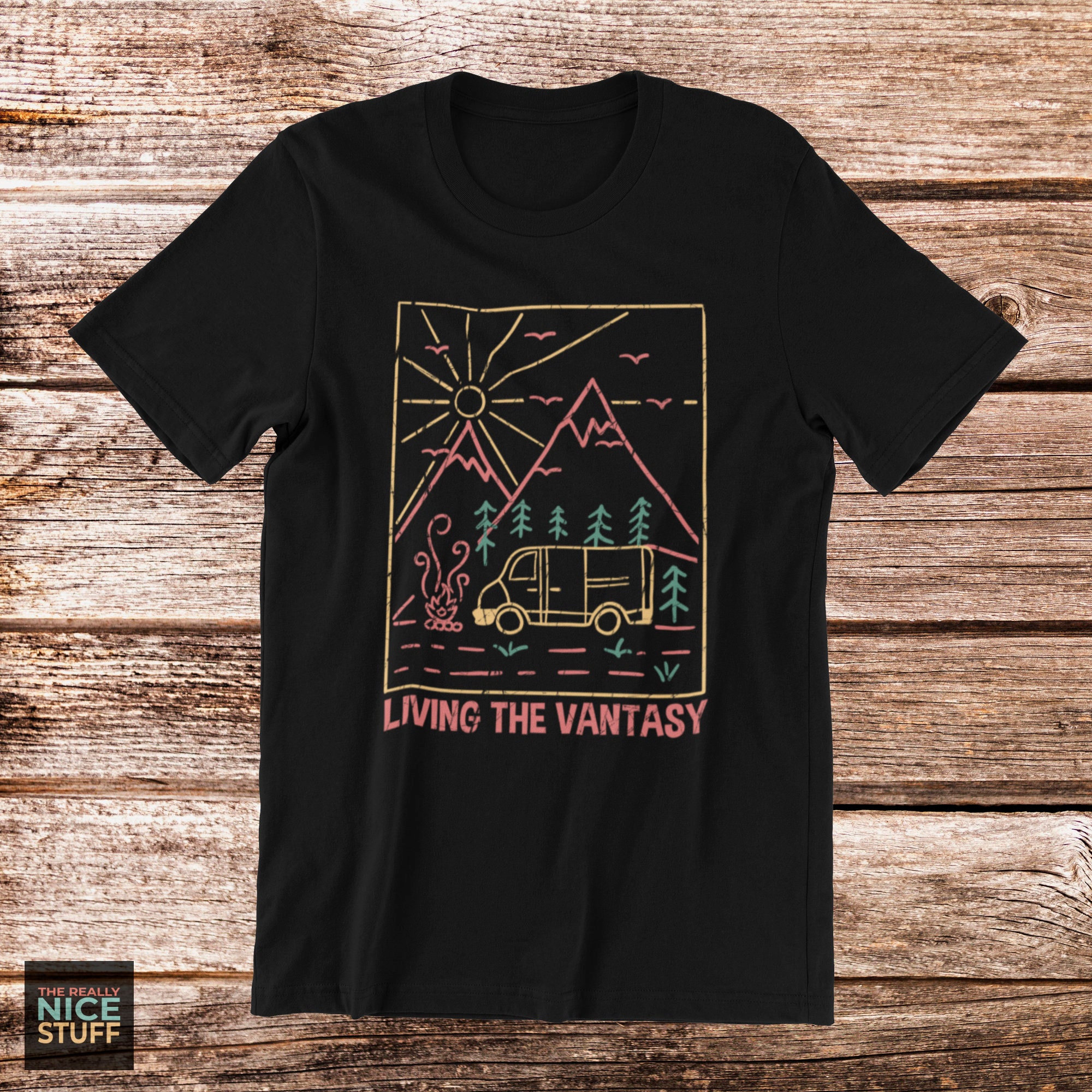 Camper Van Life T-shirt Living the Vantasy Camping Outfit - Etsy