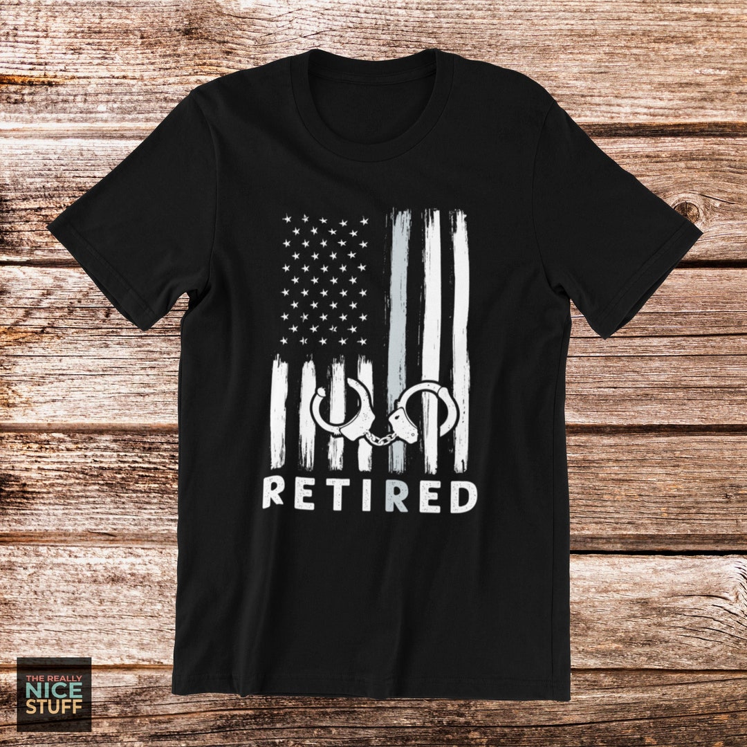 Retired Correctional Officer T-shirt American Flag Thin - Etsy