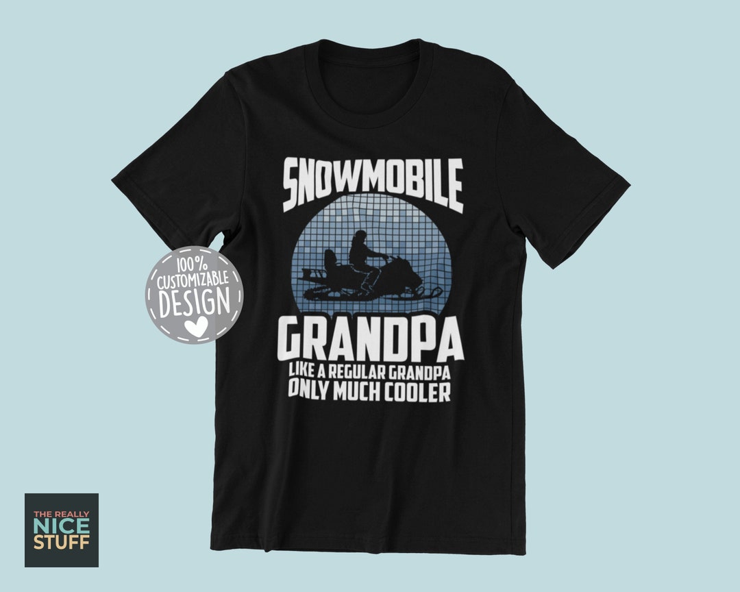 Funny Snowmobile Grandpa T-shirt Snowmobile Riding Granddad Gift ...