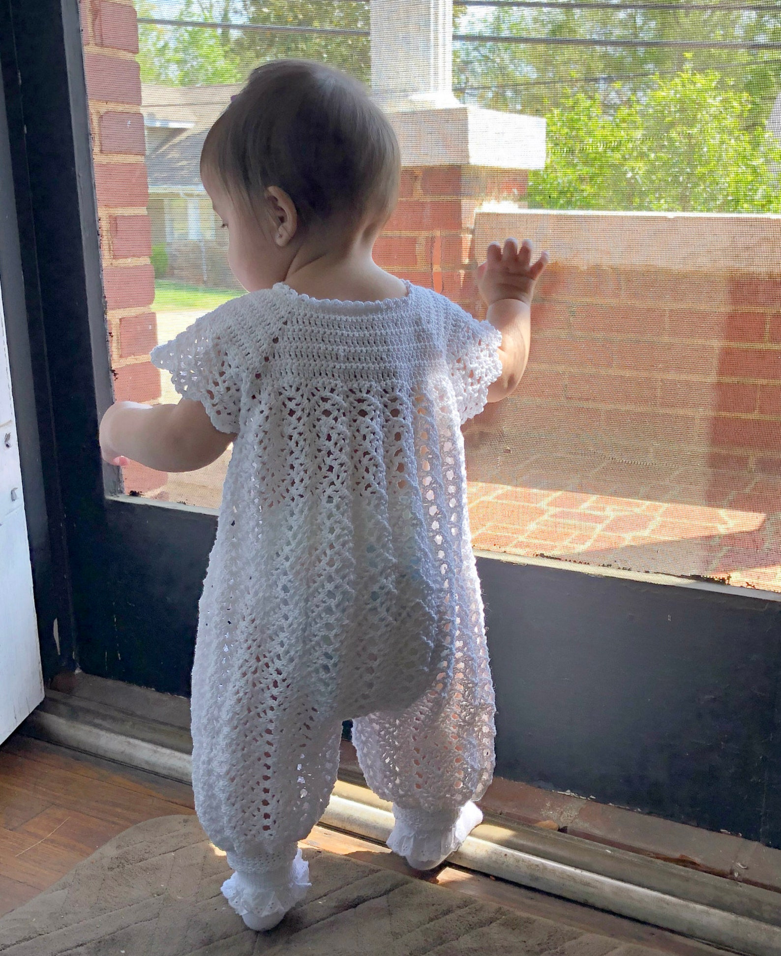 Baby Girl Romper/jumpsuit Crochet Pattern 9-12 Months - Etsy
